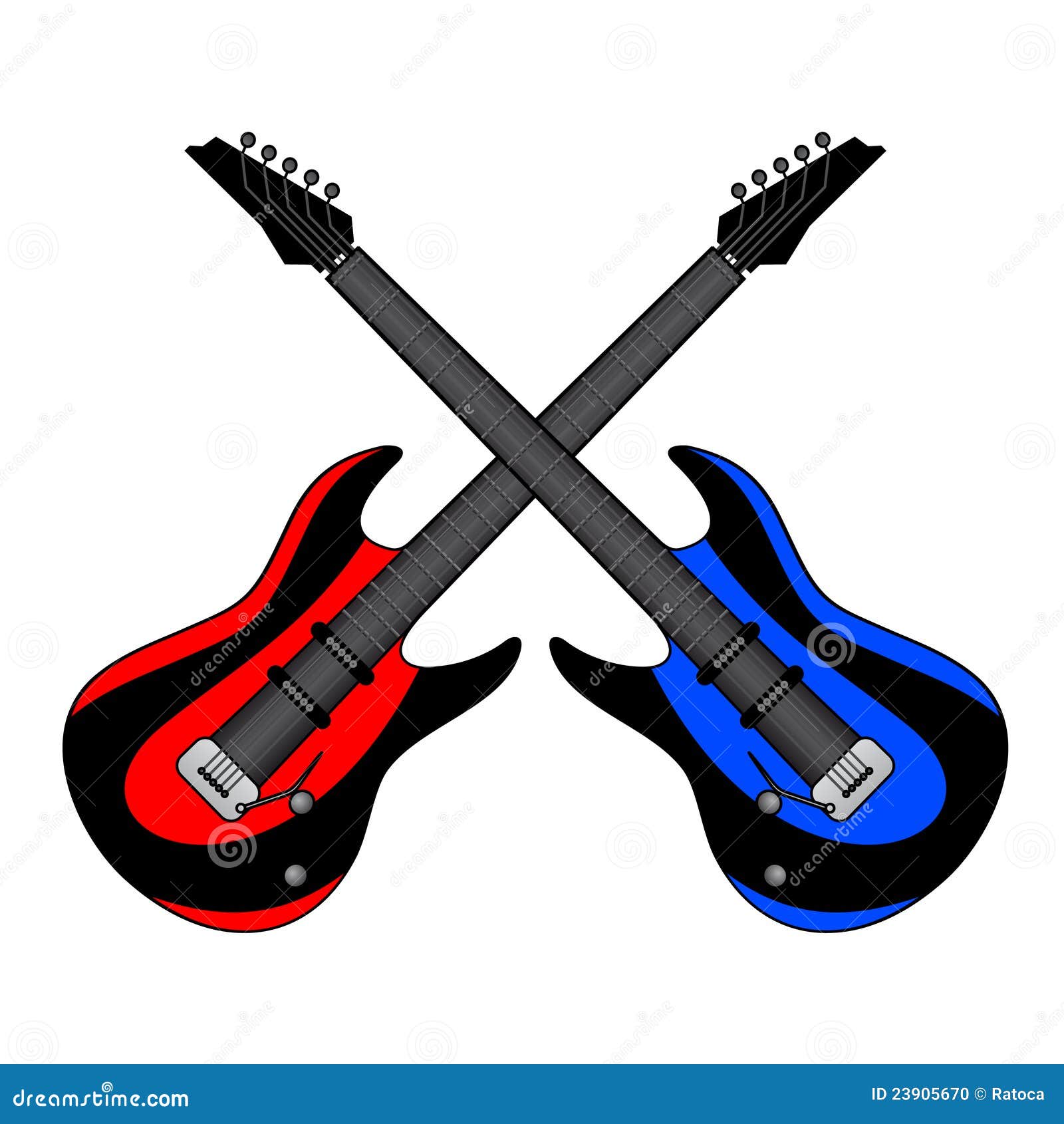 Two guitars stock vector. Illustration of music, acoustic - 23905670
