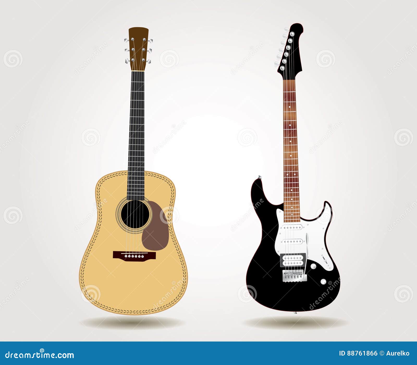 Two guitars stock vector. Illustration of black, audio - 88761866