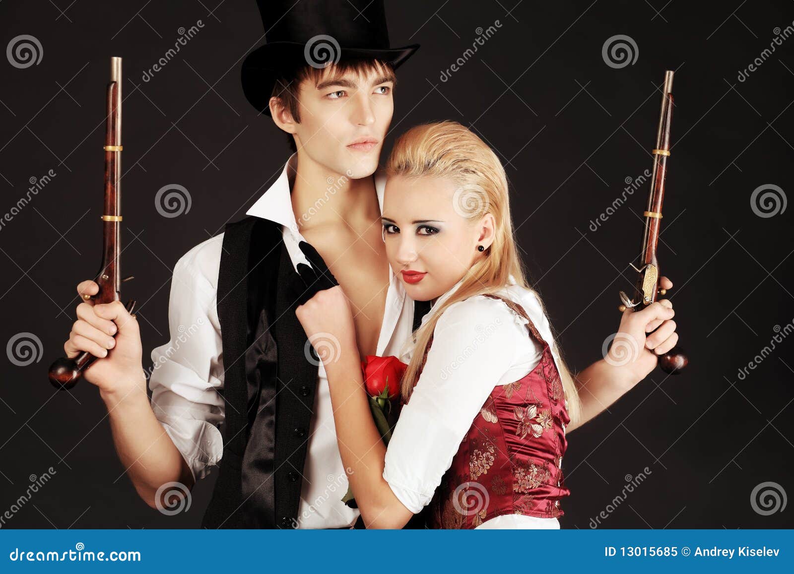 Two guns stock image. Image of european, fancy, artistic - 13015685
