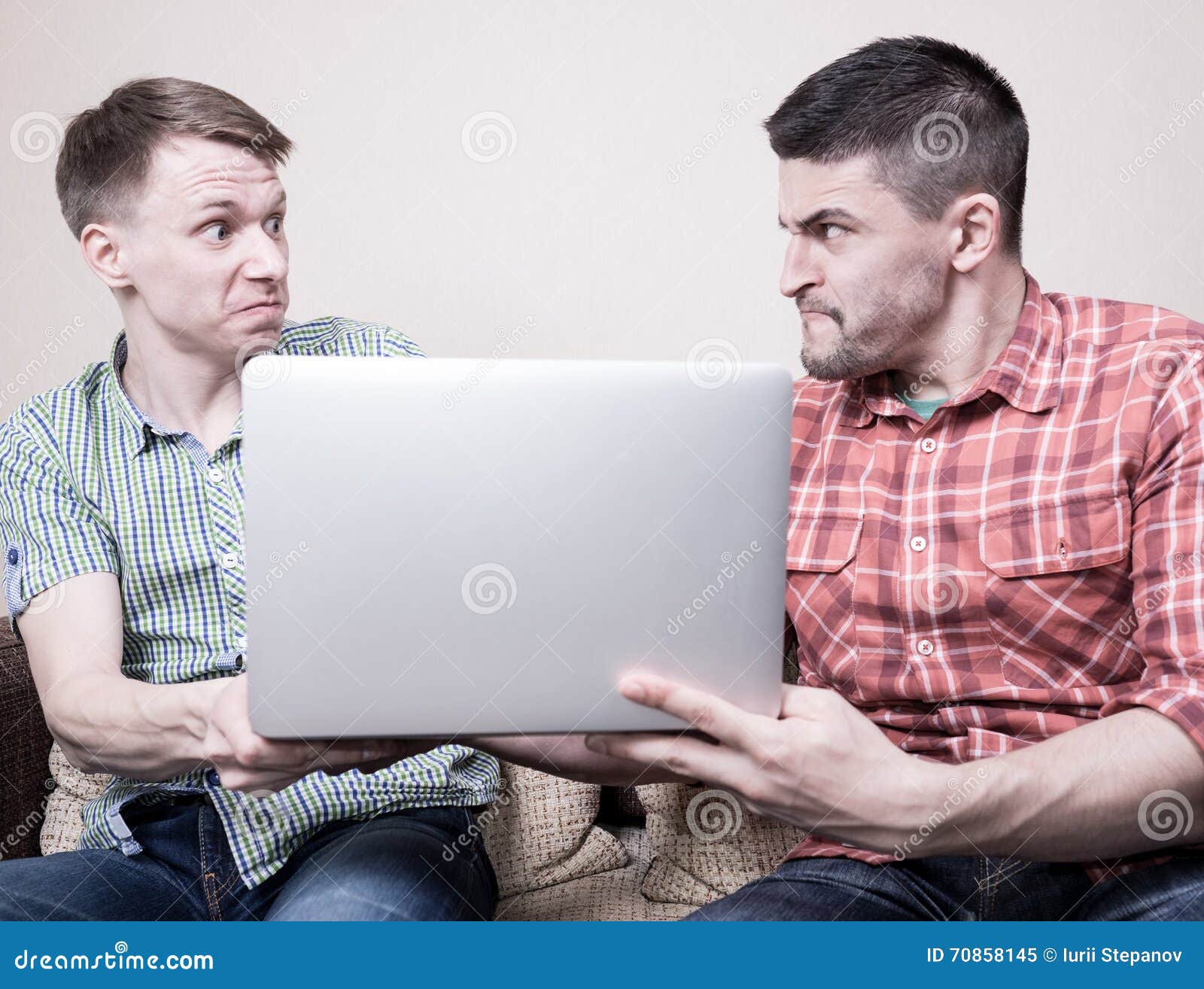 Two guys conflict stock image. Image of dispute, casual - 70858145