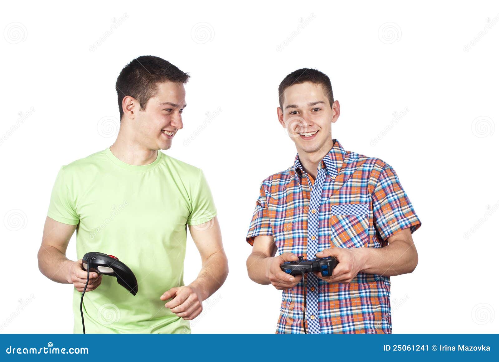 Two Guys are Playing Computer Games Stock Image - Image of technology ...
