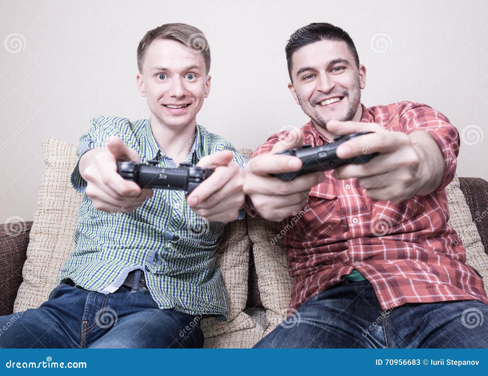 Two guys playing stock image. Image of caucasian, competition - 70956683