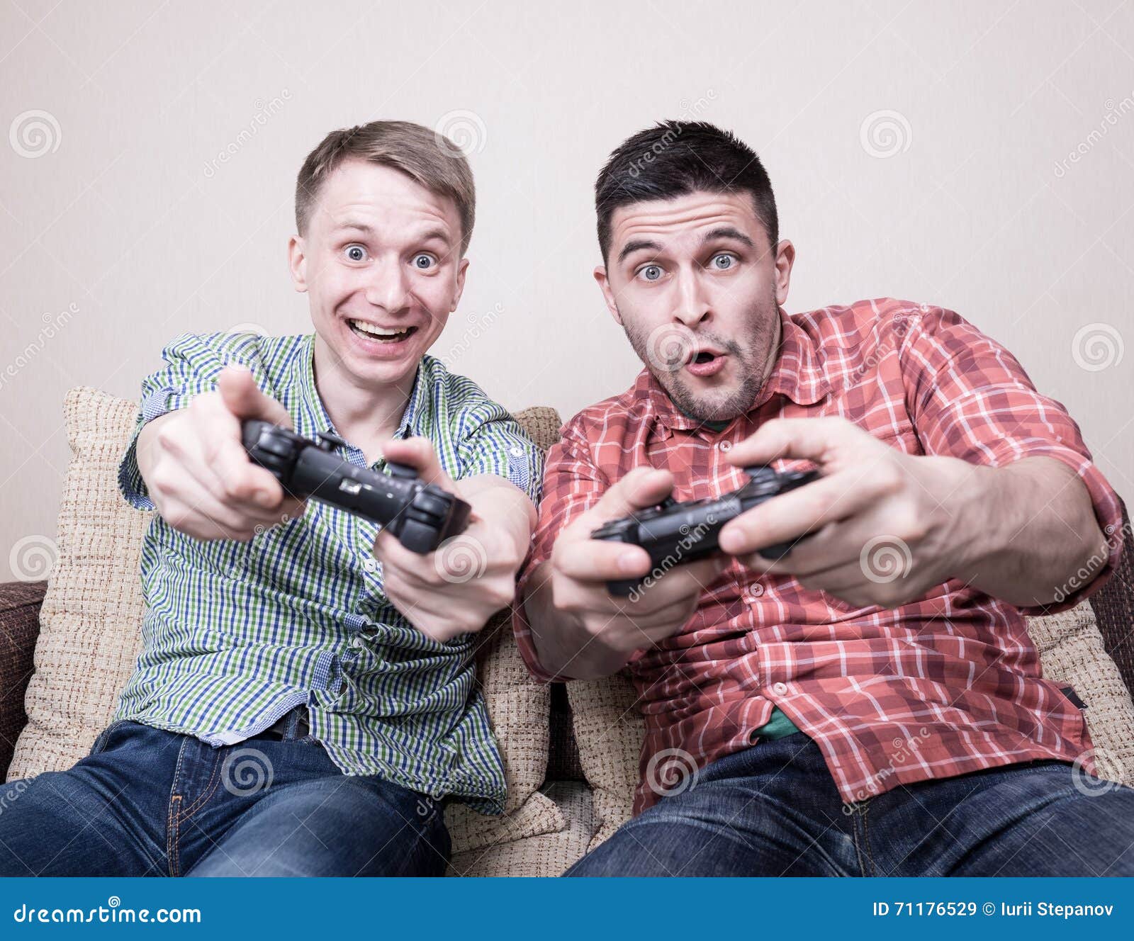 Two guys playing stock image. Image of friendship, enjoyment - 71176529