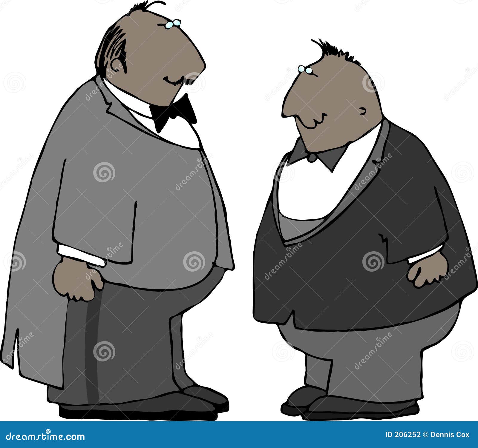 Two guys in tuxedos stock illustration. Illustration of humor - 206252