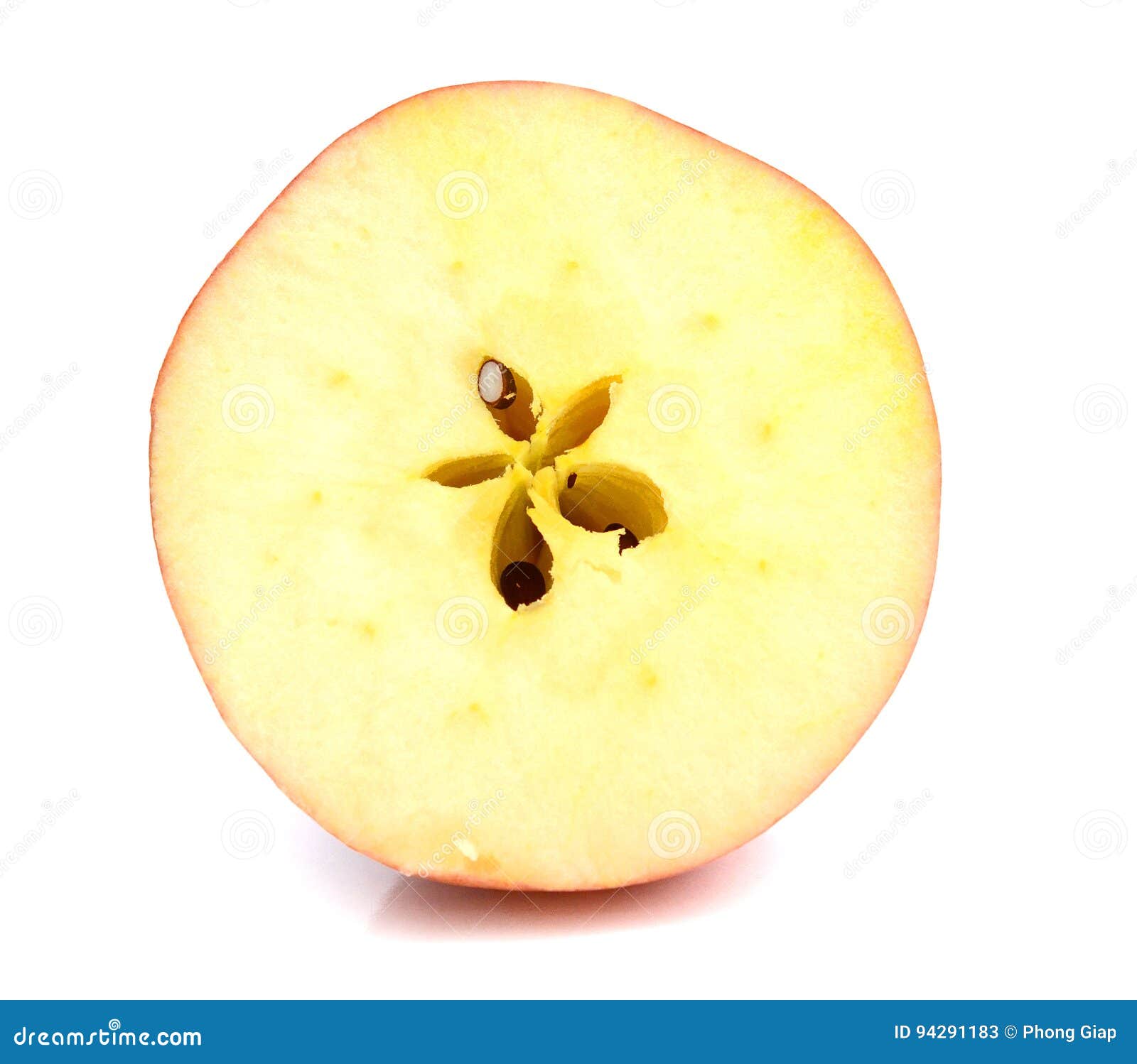 Two Half Apples Sliced on White Background Stock Image - Image of meat ...