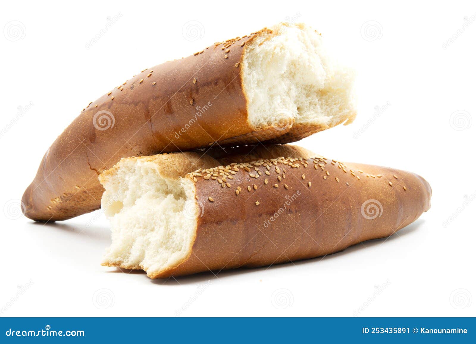 Half Bread Isolated On White Background. Stock Photography ...