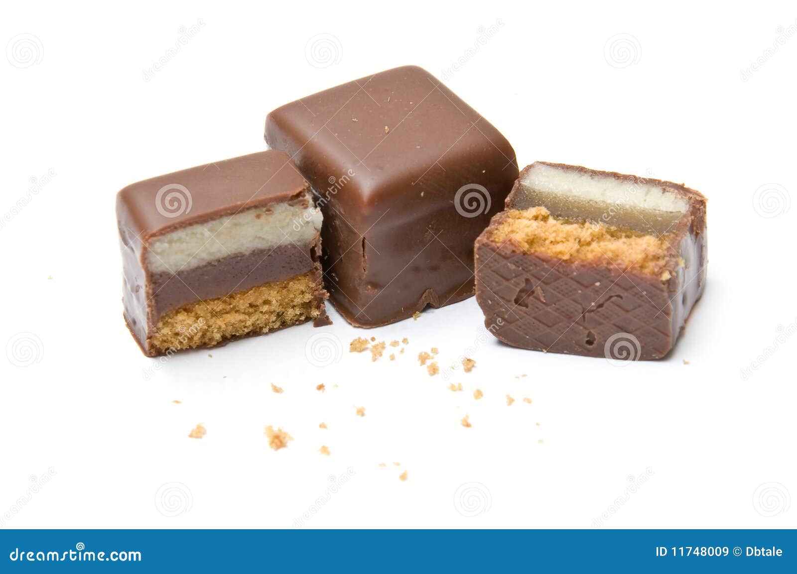 Two and a Half Filled Chocolate Stock Image - Image of missing ...