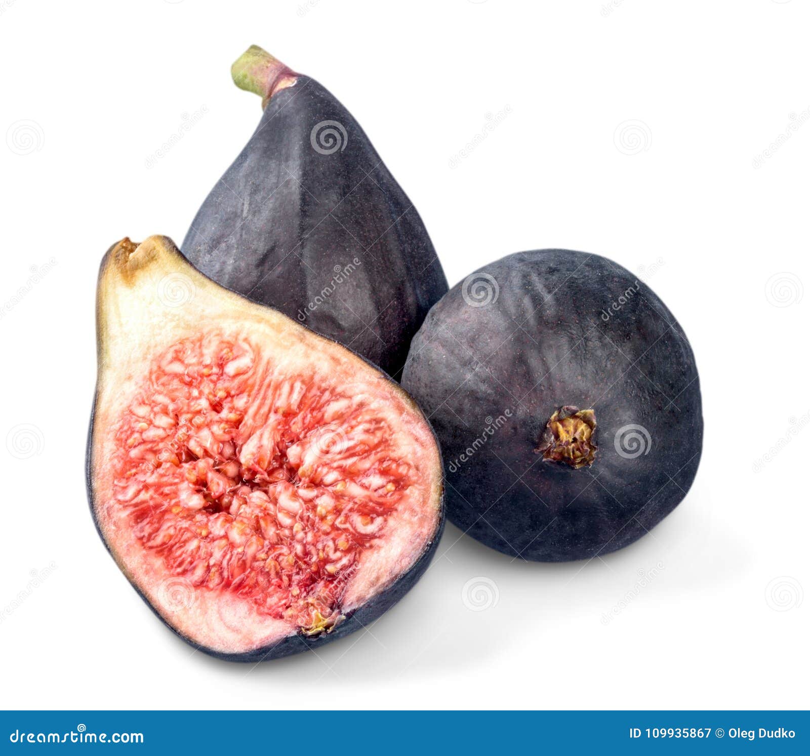 Two and a half fresh figs stock image. Image of fruit - 109935867