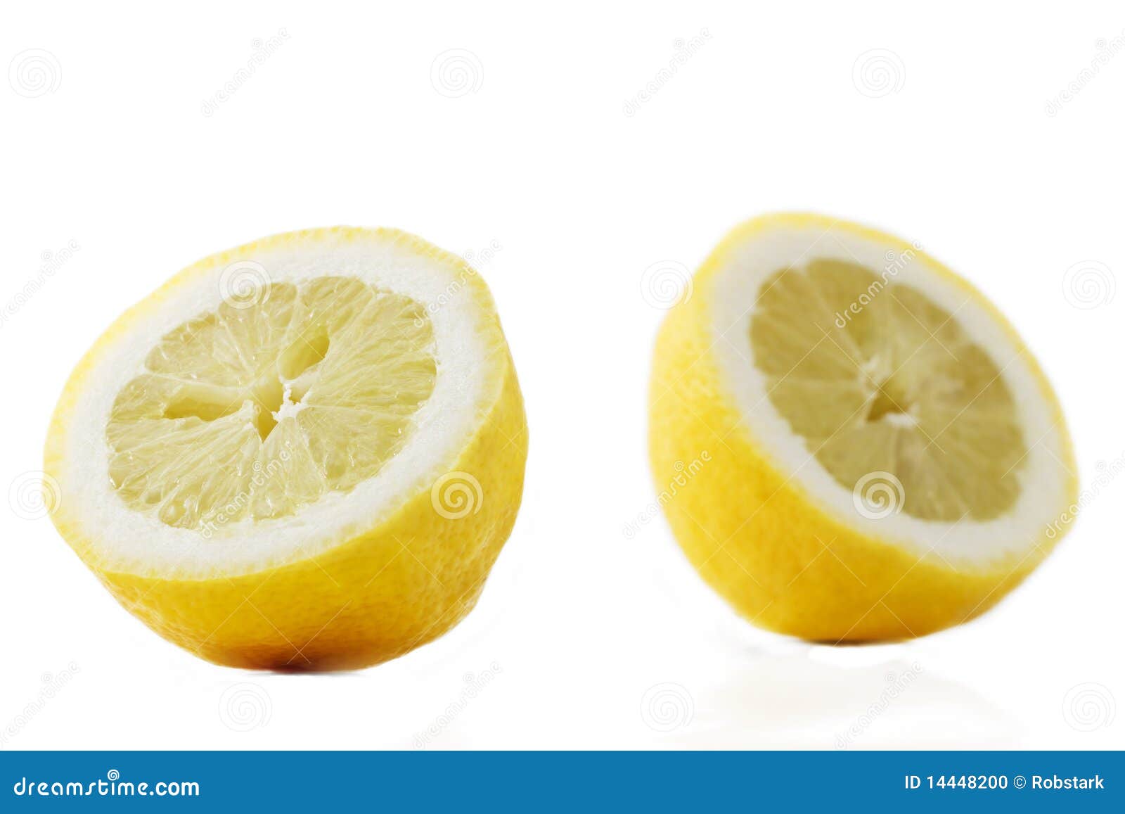 Two half lemons stock photo. Image of sliced, food, citrus - 14448200