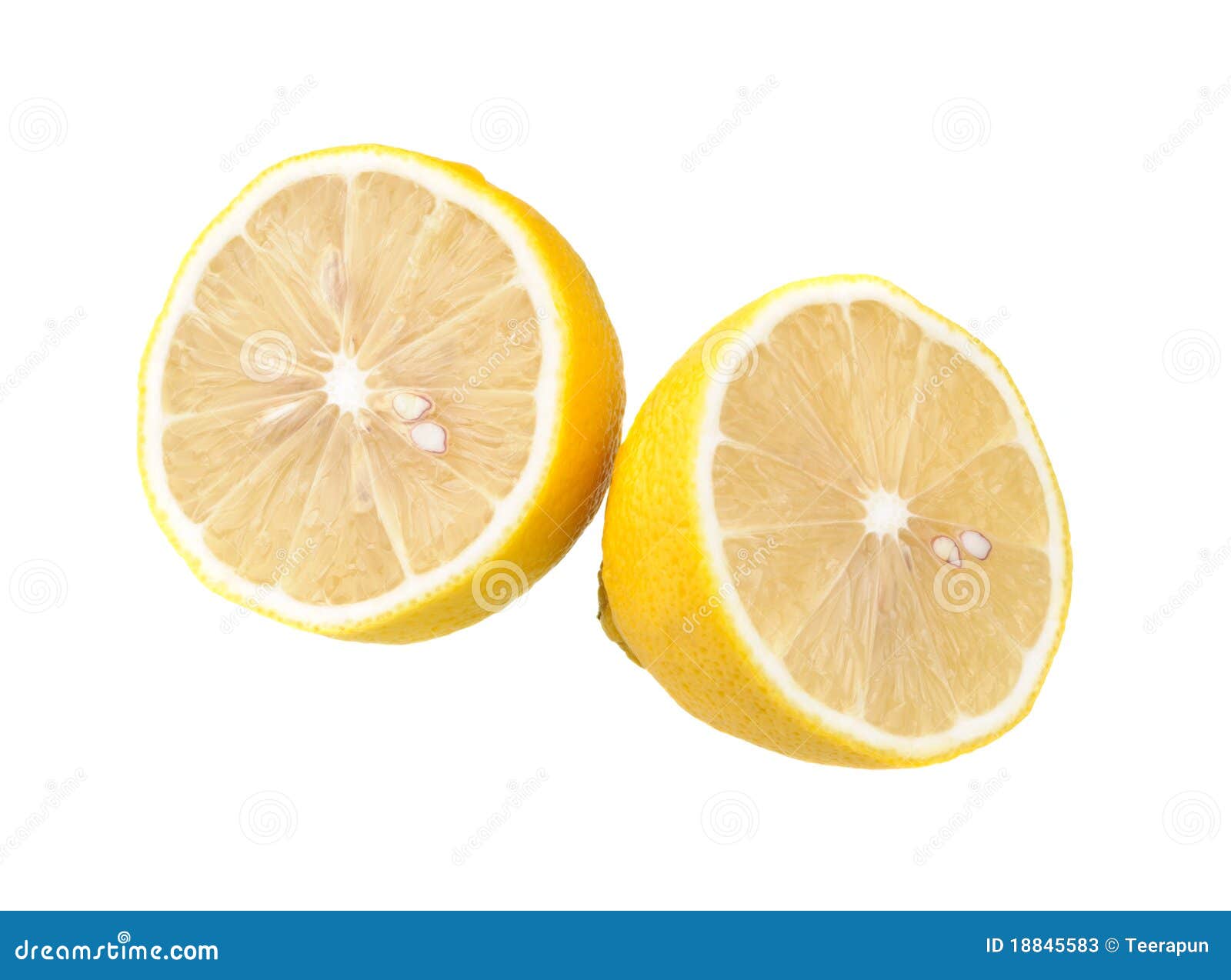 Two half of lemons stock image. Image of slice, objects - 18845583