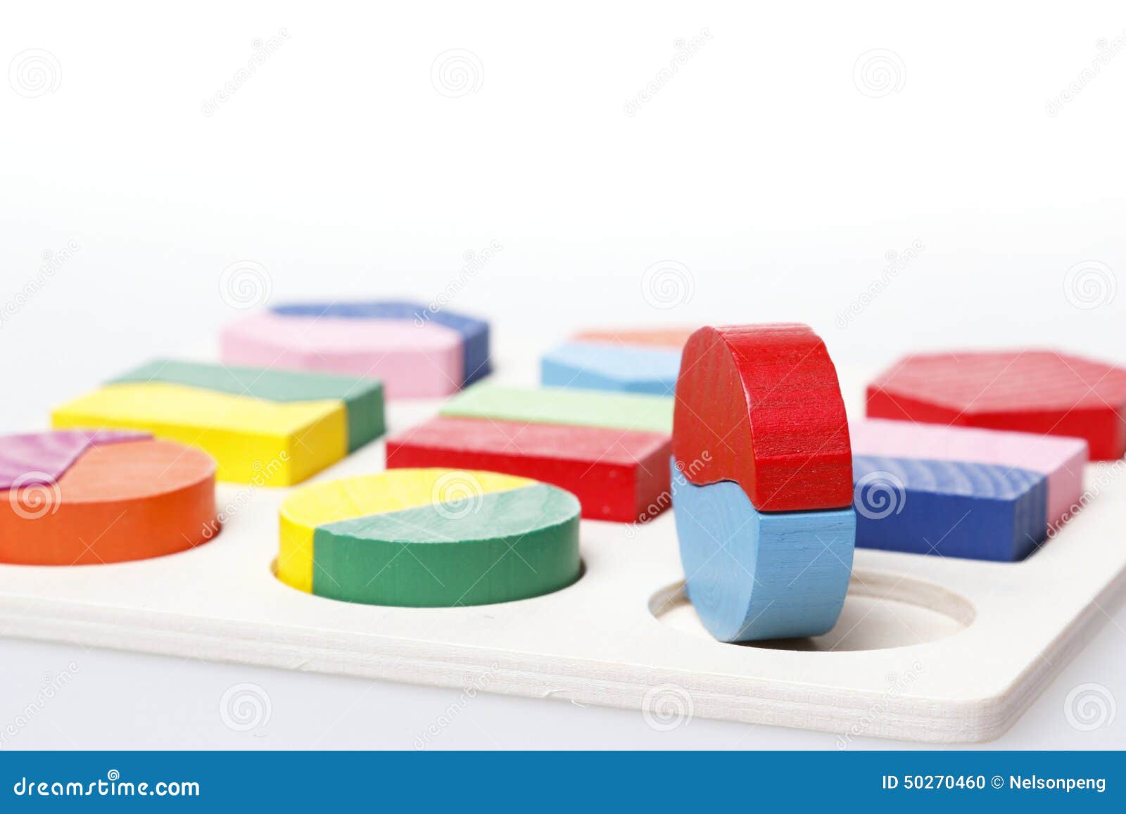 Two Half-moon-shape Puzzles Fit Round Hole Stock Photo - Image of ...