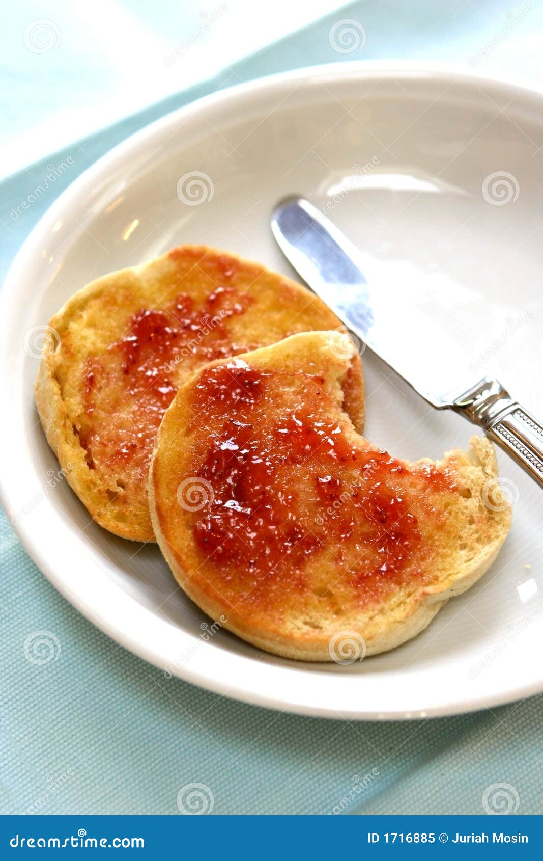 Two half muffins. stock image. Image of circle, flour - 1716885