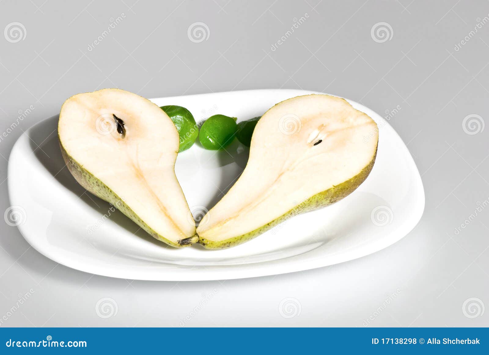 Two half of pear stock photo. Image of healthy, juicy - 17138298