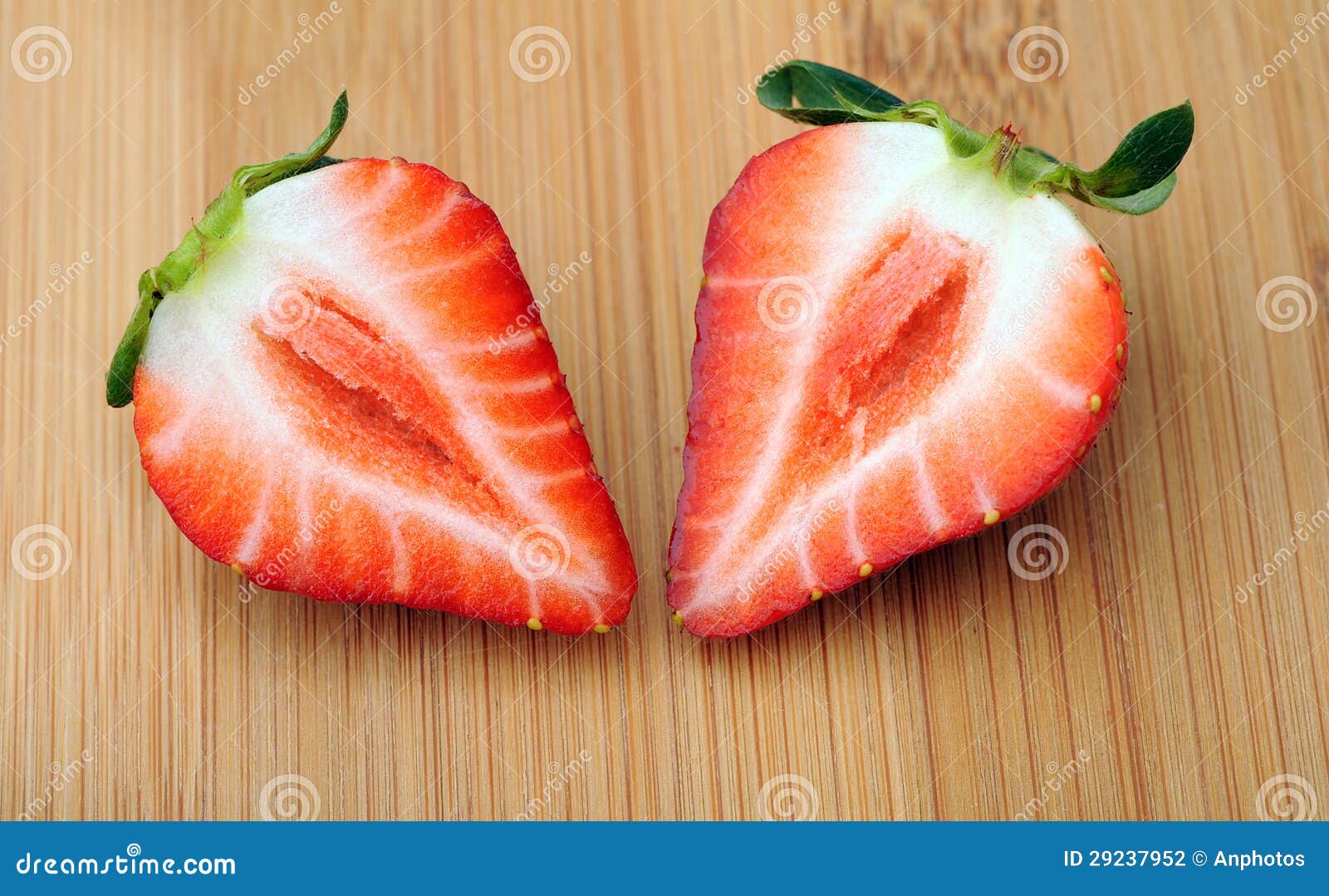 Two half of strawberry stock photo. Image of leaf, vibrant - 29237952