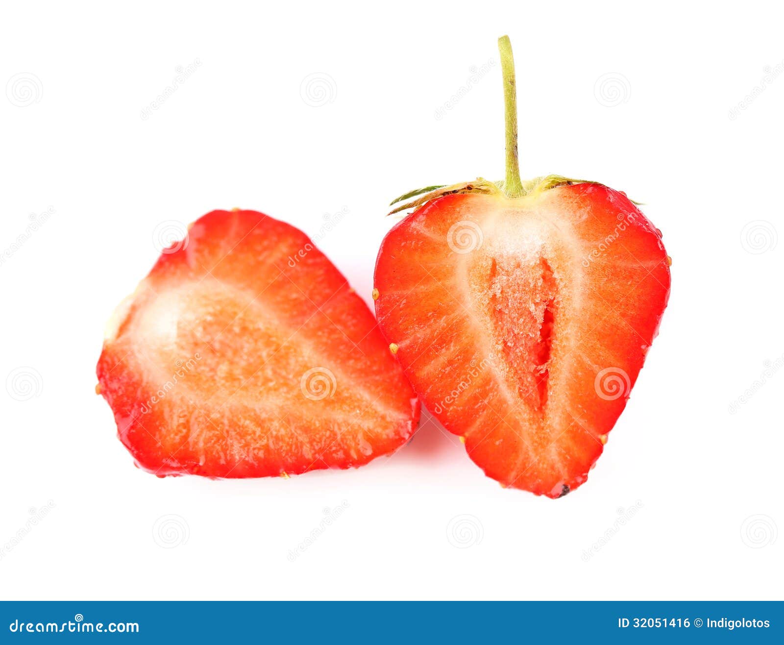 Two Half of Strawberry Isolated. Stock Photo - Image of chopped, fruit ...
