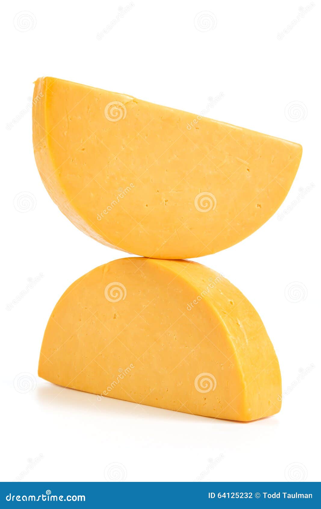 Two Half Wheels of Colby Cheese Stock Photo - Image of white, orange ...
