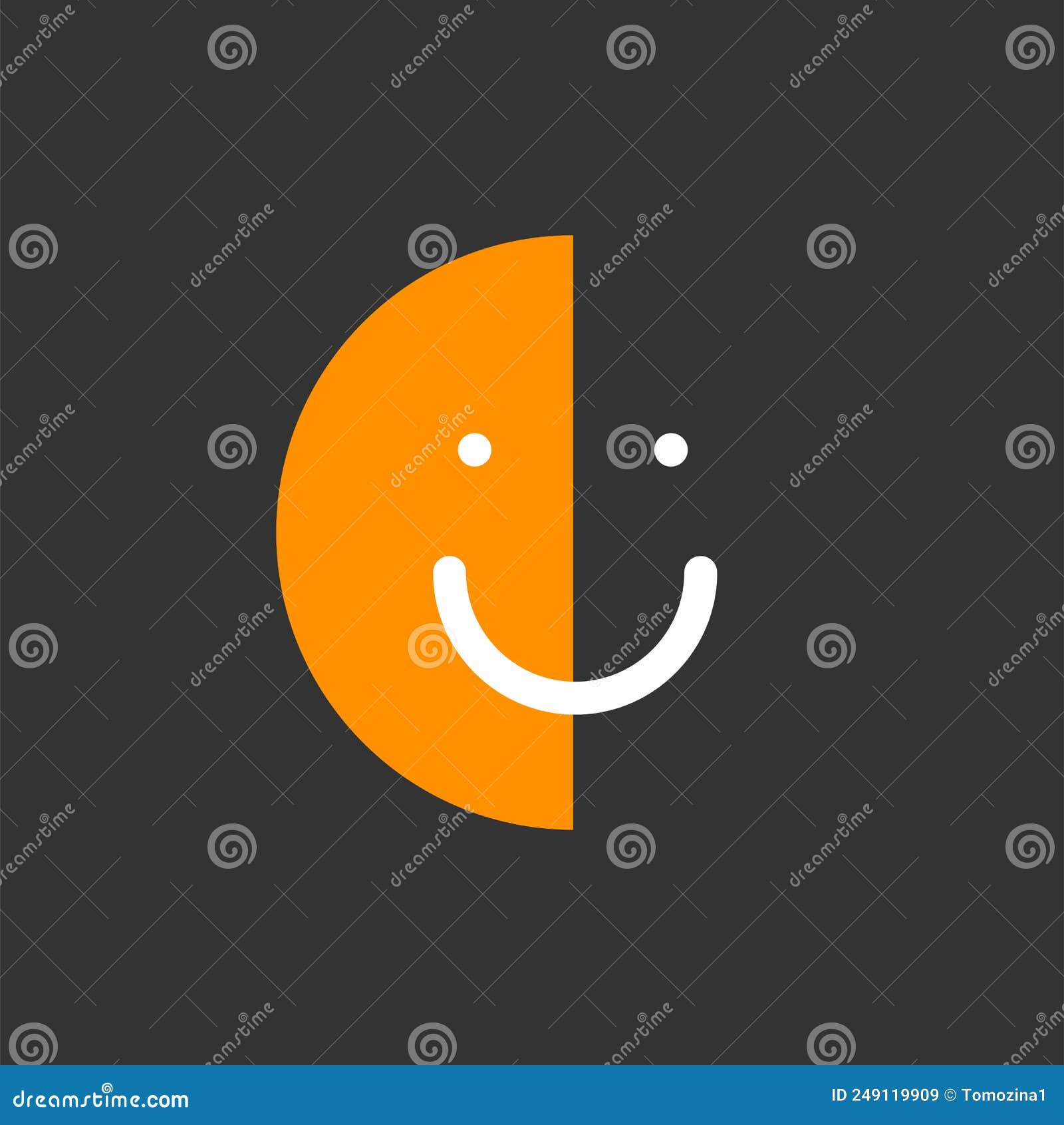 Two halves of face stock vector. Illustration of graphic - 249119909