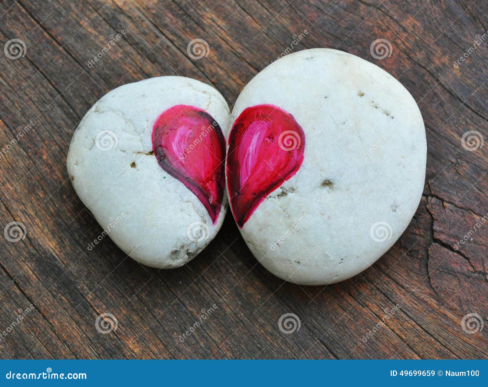 The Two Halves of the Heart Drawn on the Rocks Stock Image - Image of ...