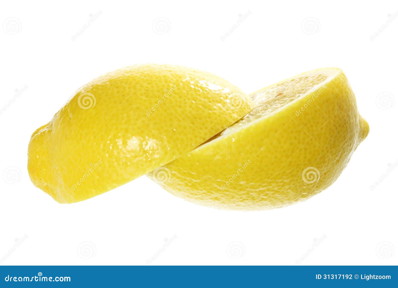 Two Halves of Lemon stock photo. Image of cross, pieces - 31317192