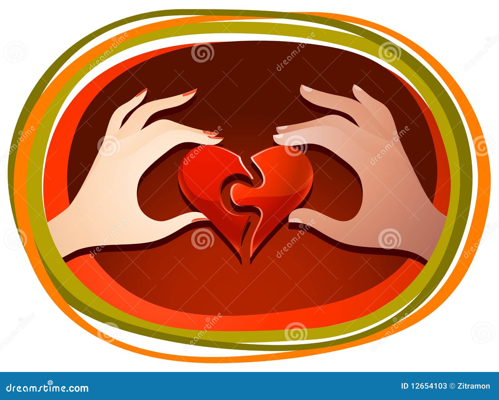 Two Halves Meet Each Other stock vector. Illustration of matching ...