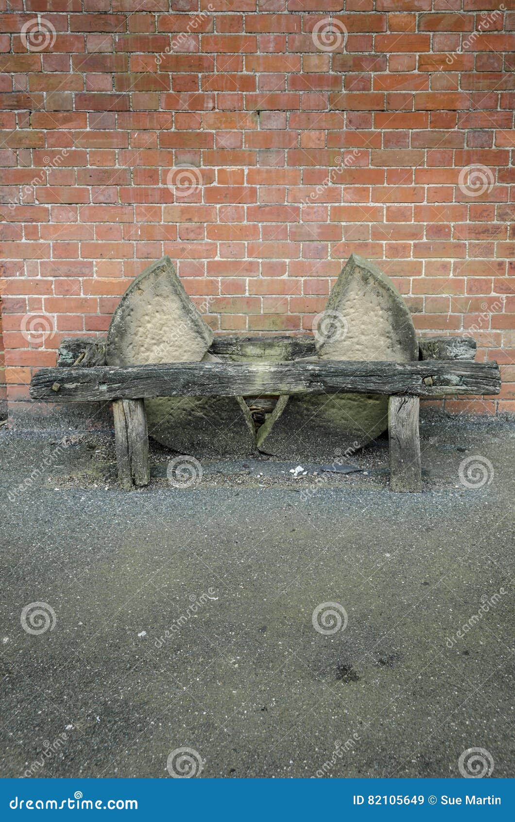 Two halves of a Millstone stock image. Image of architecture - 82105649