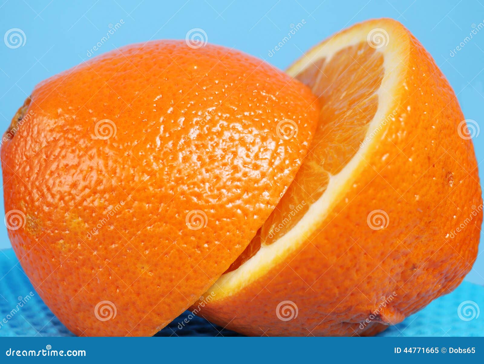 Two halves of orange stock image. Image of devided, fruit - 44771665