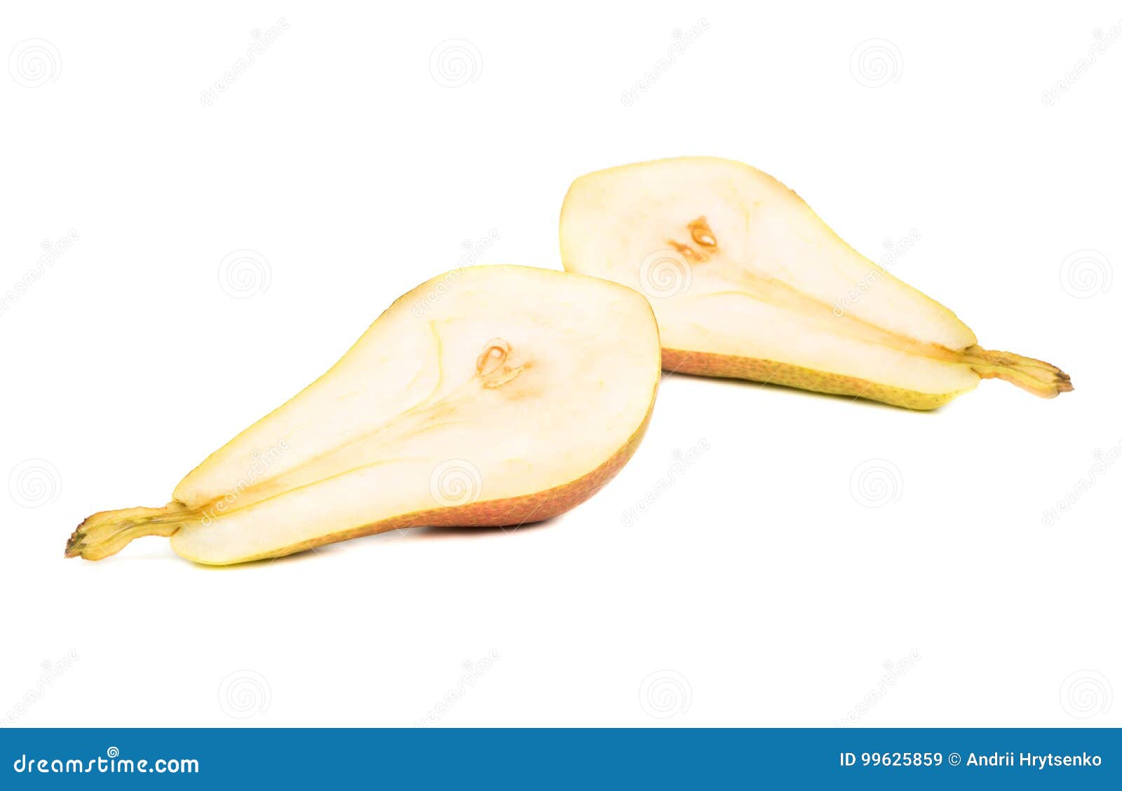 Two halves pear stock image. Image of side, vibrant, freshness - 99625859