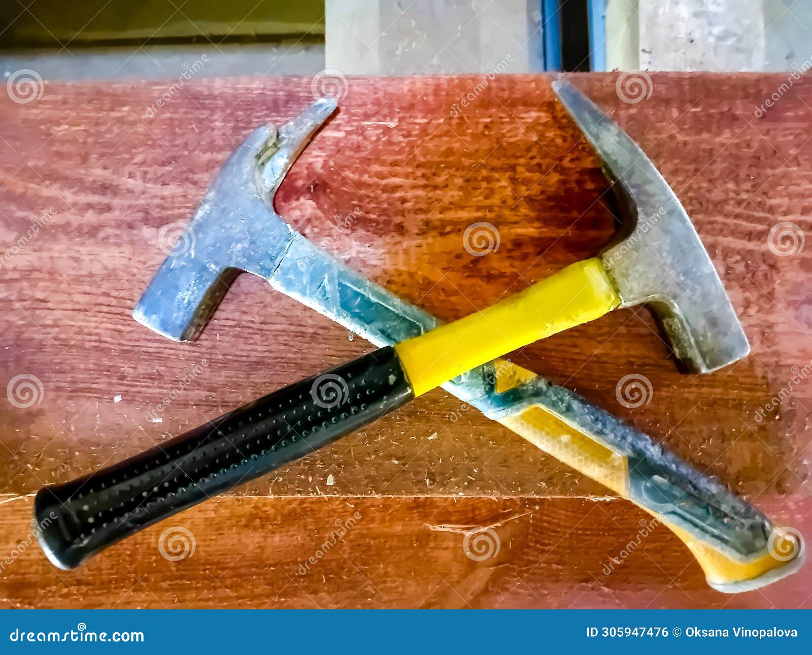 Two Hammers with an Abstract Background, As a Tool for Hammering Nails ...