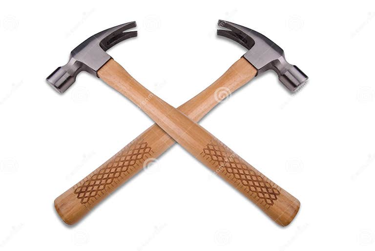 Two Hammers crossed stock photo. Image of copy, improvement - 2160588