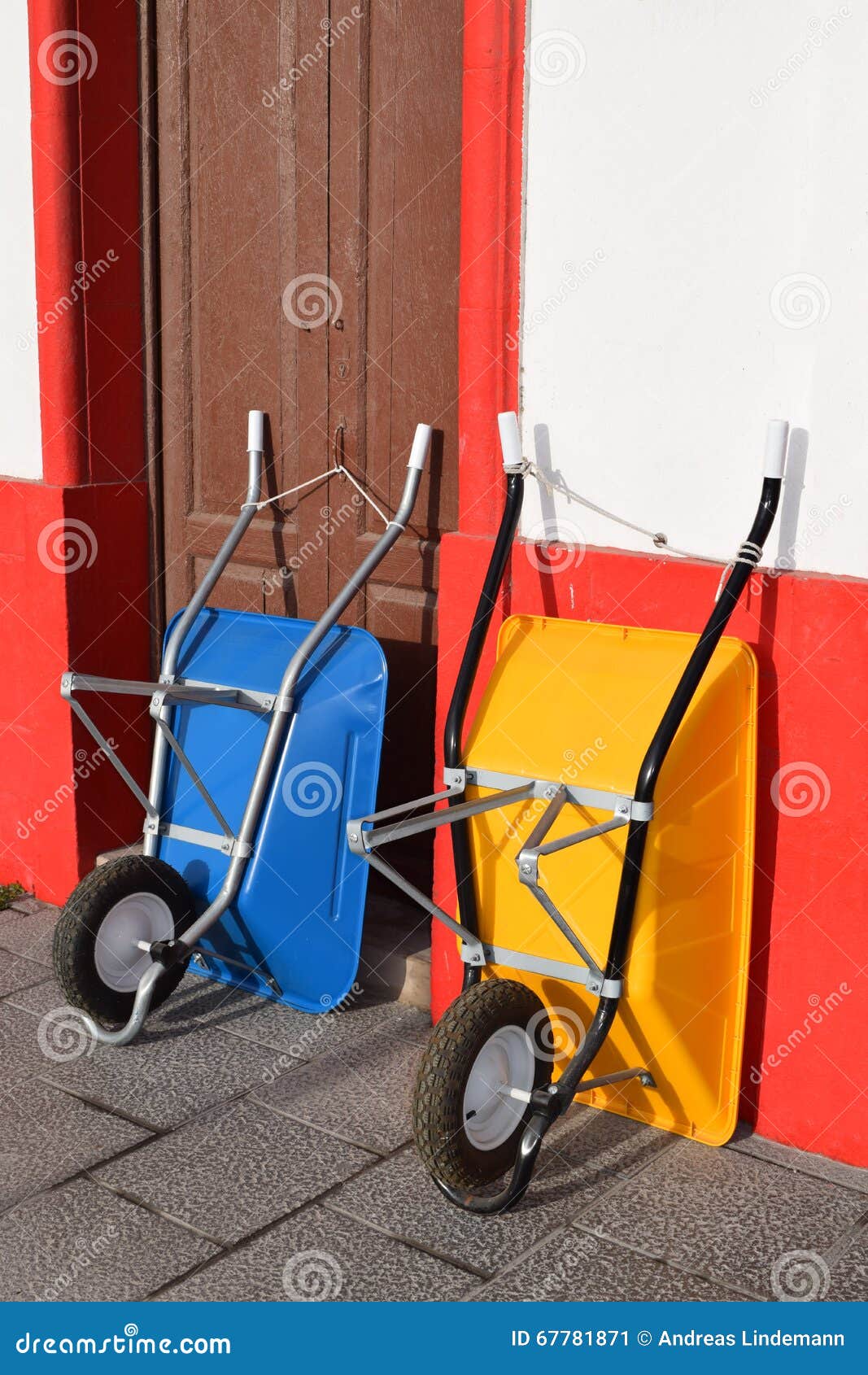 Two Hand Barrows in Resting Position Stock Image - Image of pushcart ...