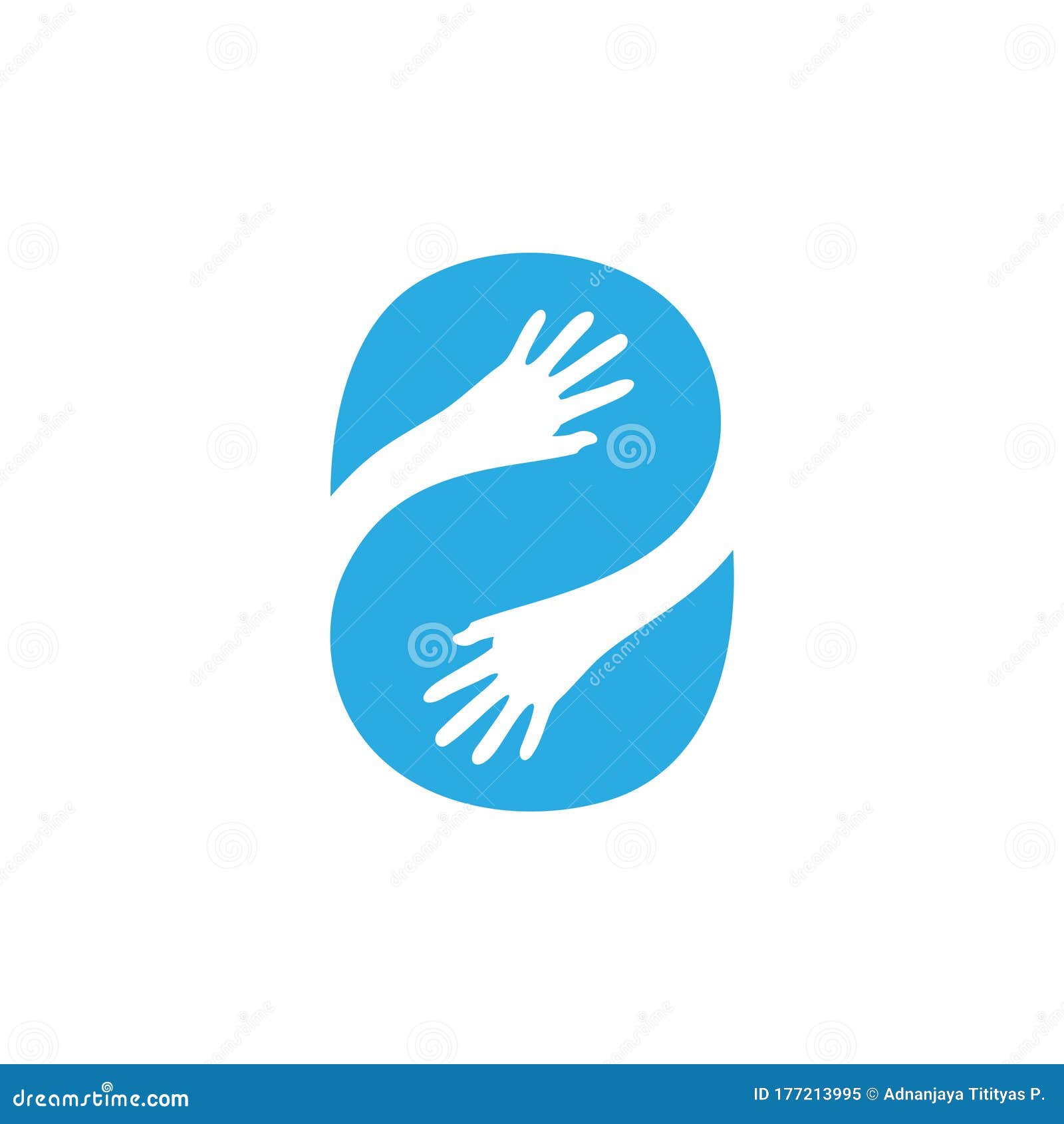 Two Hand Care Motion Design Logo Vector Stock Vector - Illustration of ...