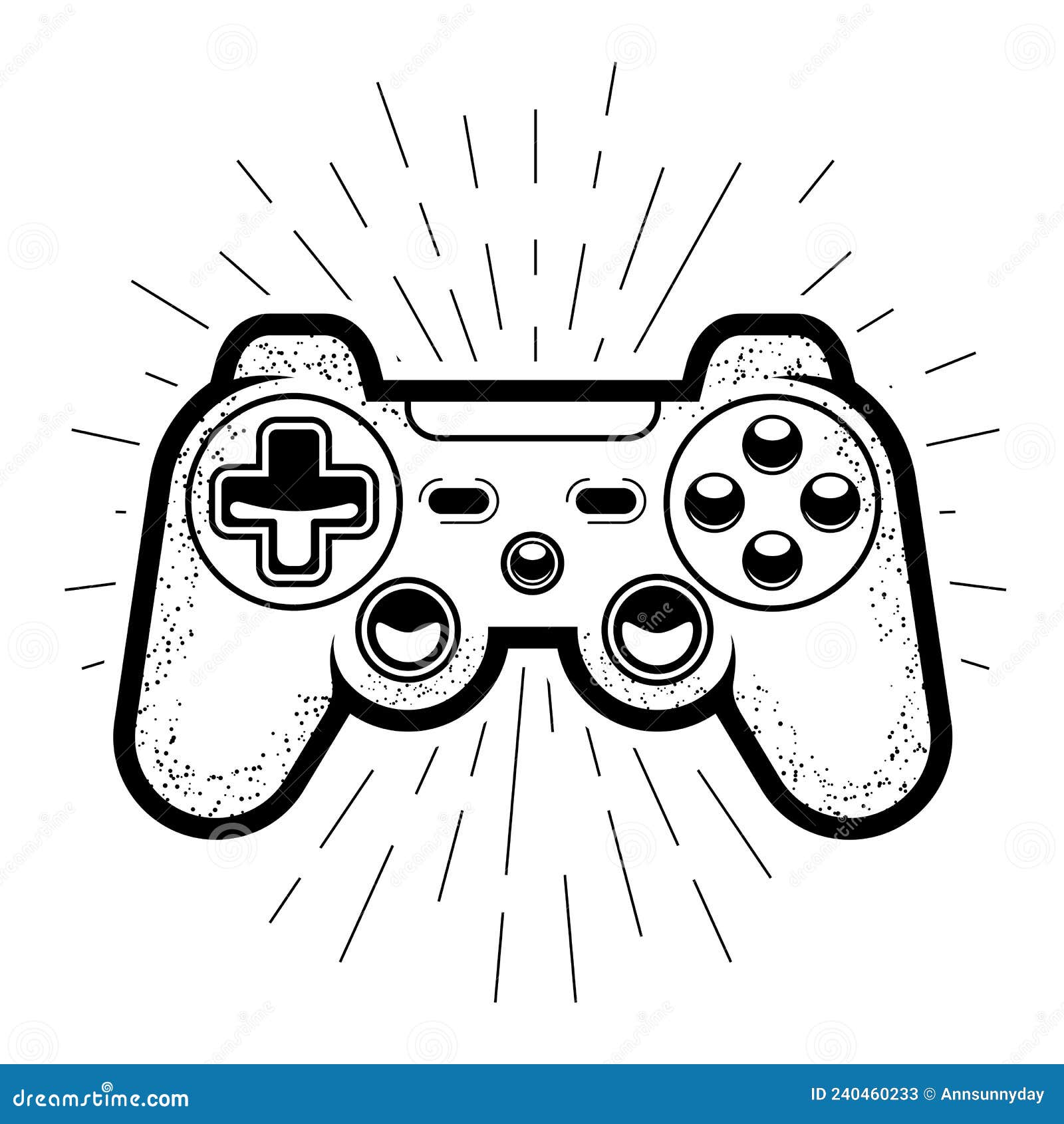 Console And Joystick, Gaming Isometric Icon. 3d Line Art Technical ...