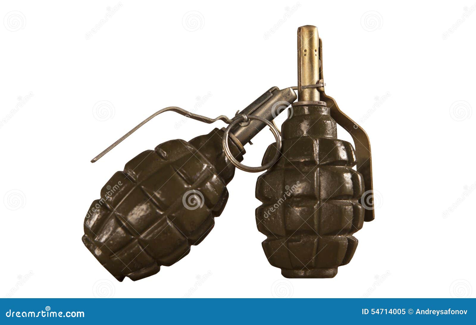 Two Hand Grenade Isolated on White Background Stock Image - Image of ...