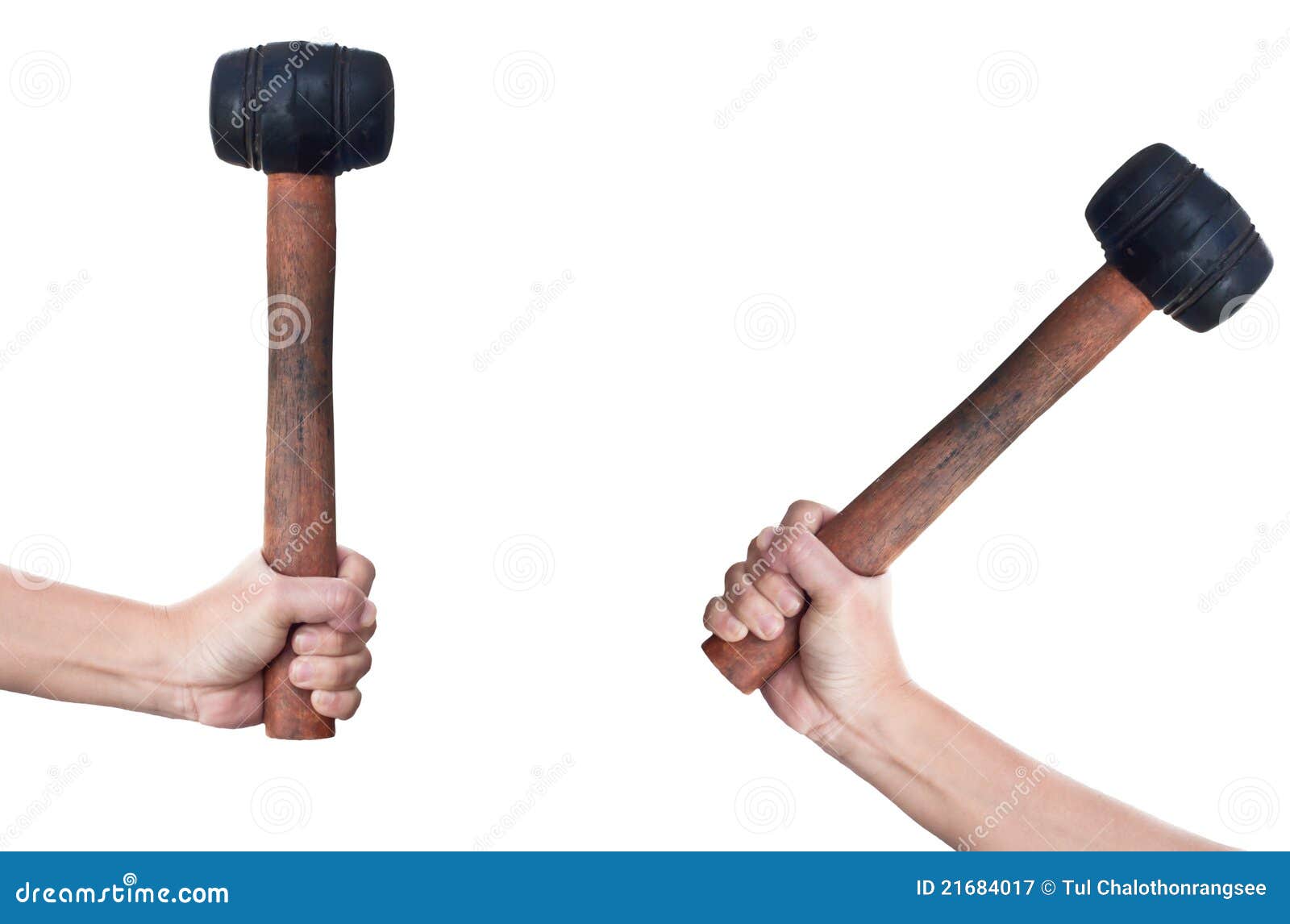 Two Hand Hoding a Hammer Isolated Stock Image - Image of caucasian ...