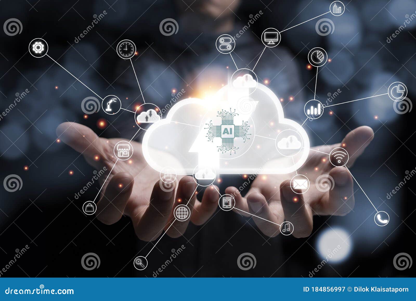 Two Hand Holding Virtual Cloud Computing with Artificial Intelligence ... Two Hand Holding Virtual Cloud Computing with Artificial Intelligence ...