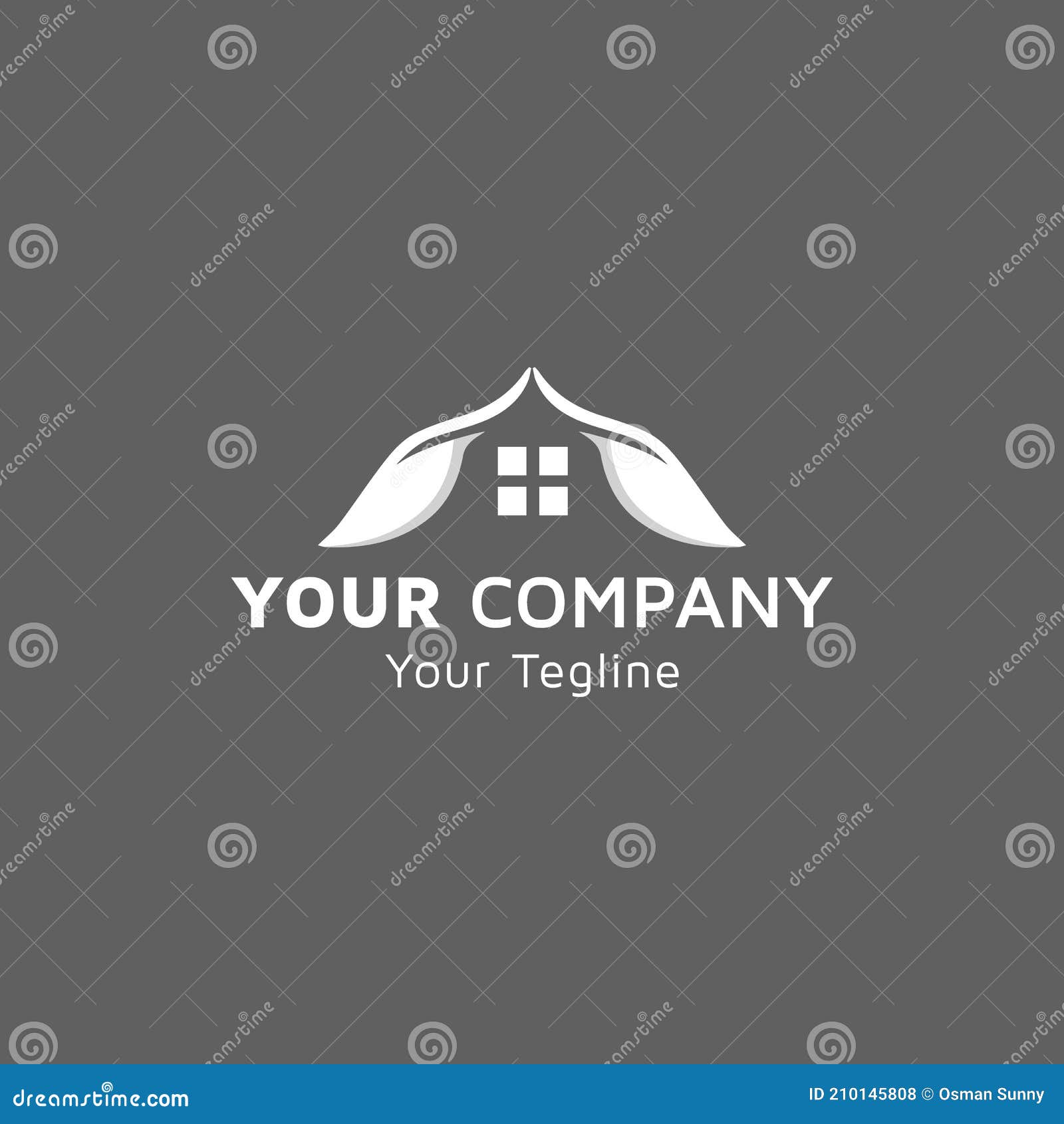 Two Hand Make a Home, Idea of Logo Design Stock Vector - Illustration ...