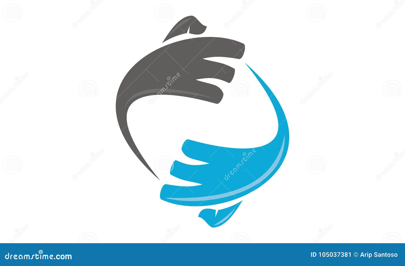 Two Hand Rotate stock vector. Illustration of participation - 105037381