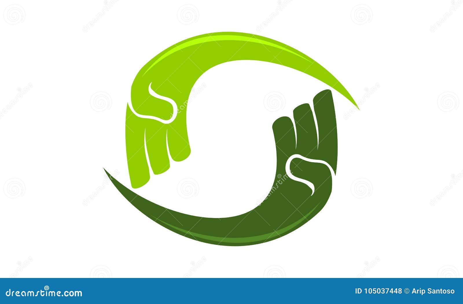 Two Hand Rotate stock vector. Illustration of friendship - 105037448