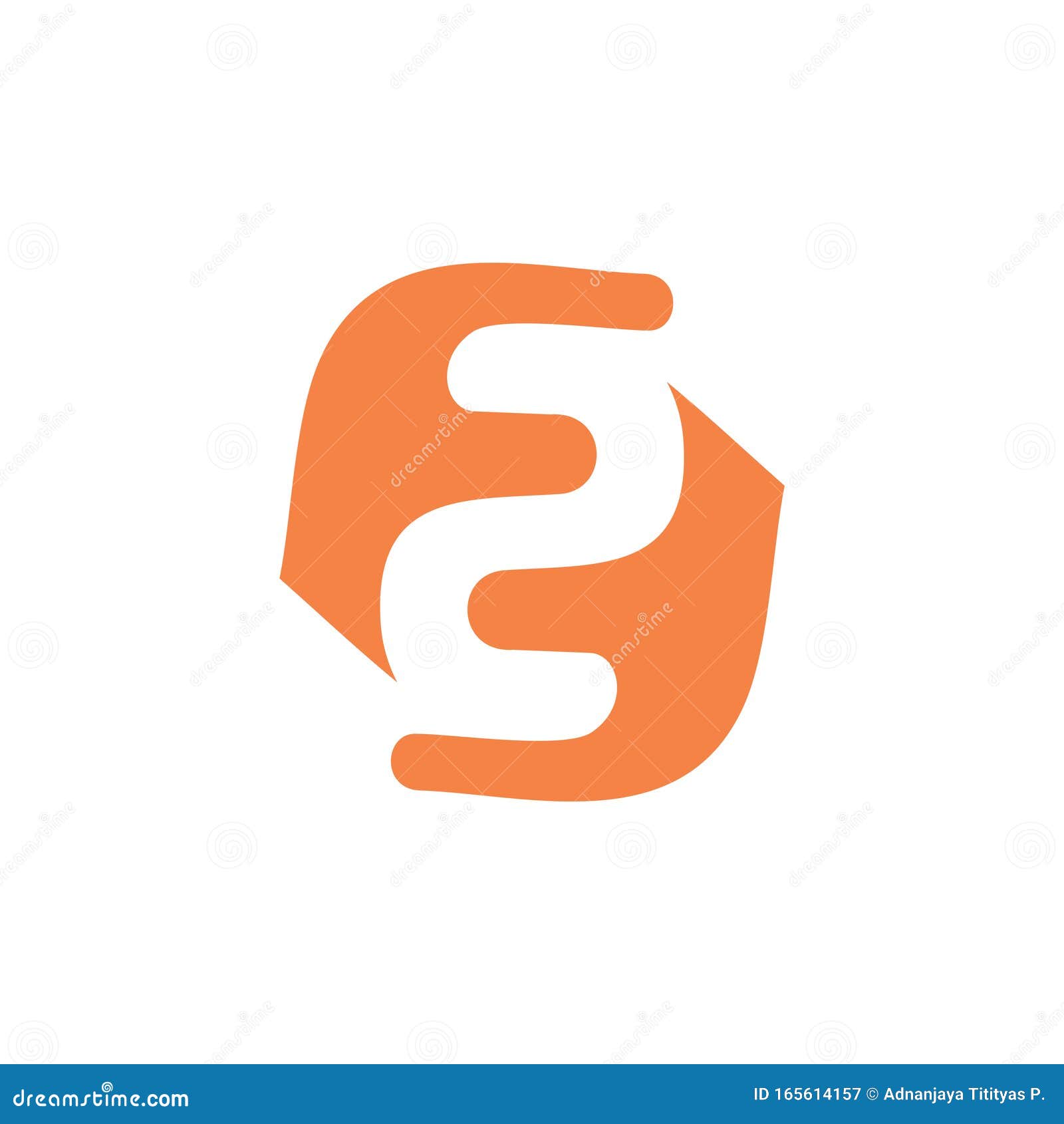 Two Hand Symbol Logo Vector Stock Vector - Illustration of ...