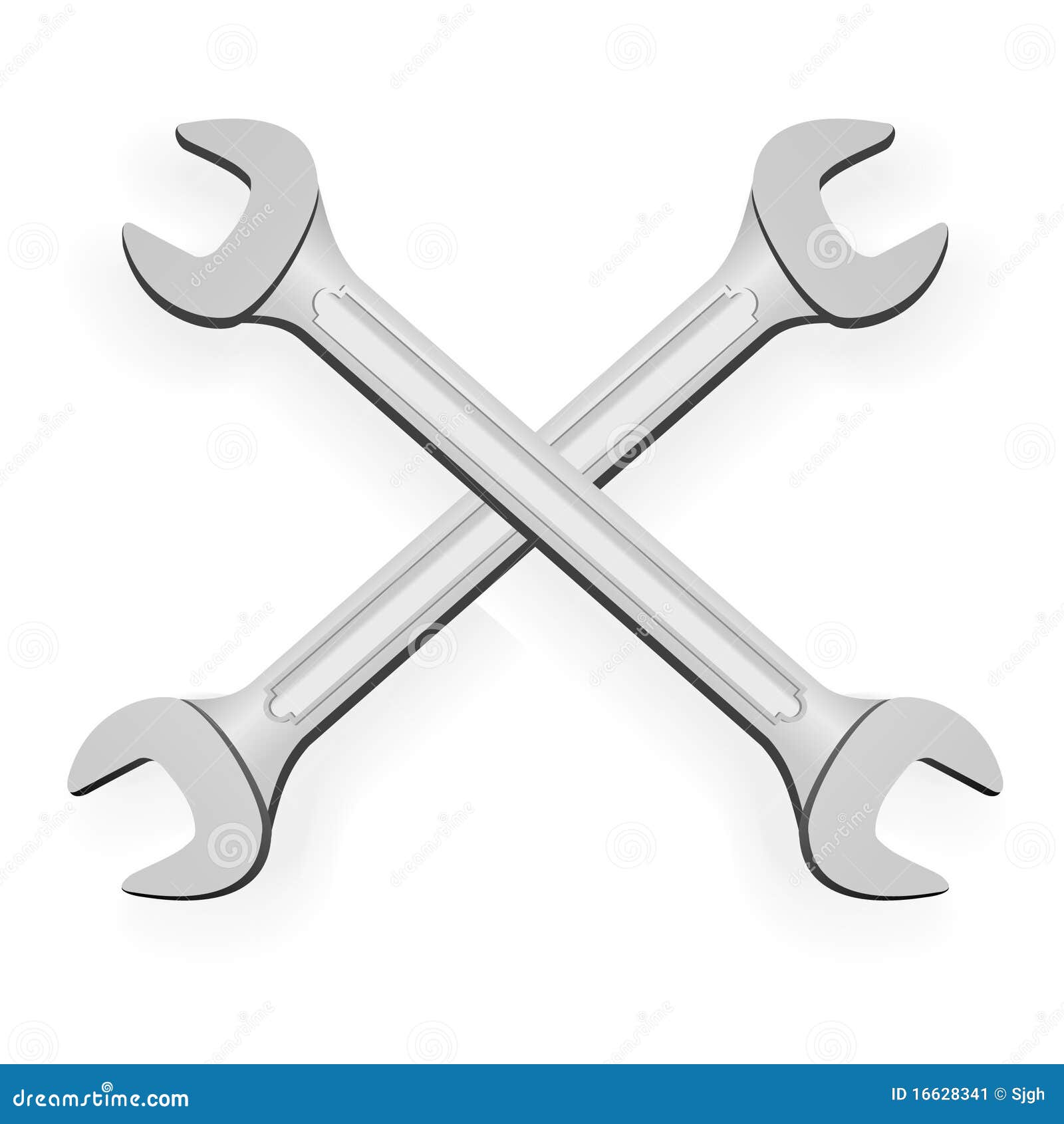 Two Hand Wrench Tools Spanners Stock Vector - Illustration of plumber ...