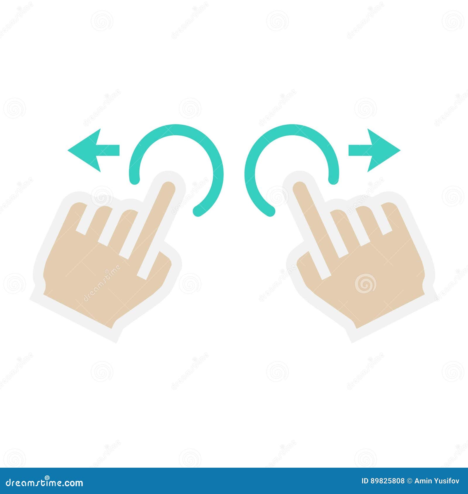 Two Hand Zoom in Flat Icon, Touch and Gesture Stock Vector ...