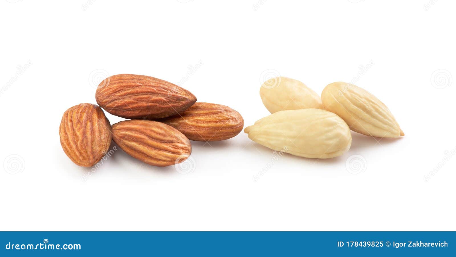 Two handfuls of almonds stock image. Image of fats, cashew - 178439825
