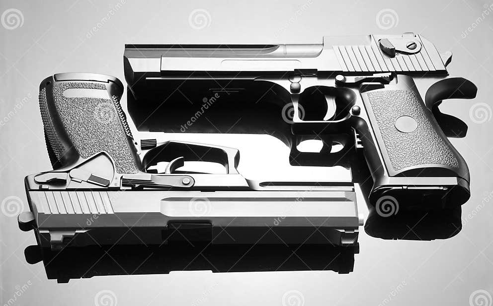 Two handguns stock photo. Image of double, pistol, handle - 14633538
