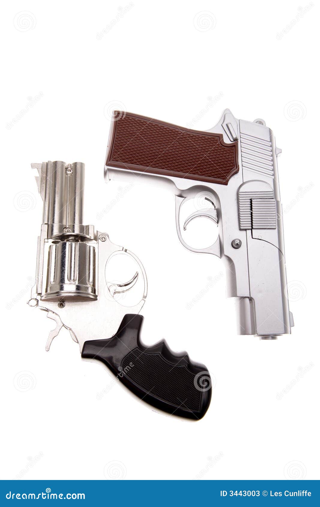 Two handguns stock image. Image of macro, arms, symbol - 3443003
