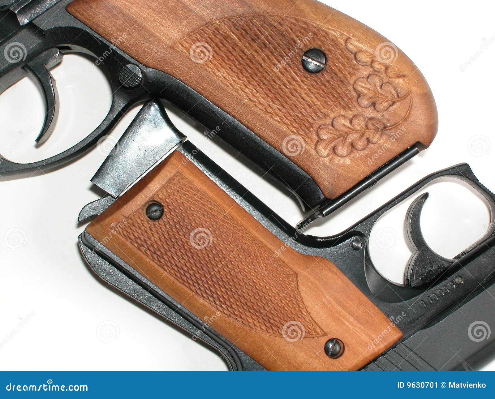 Two handguns stock image. Image of murder, adult, protect - 9630701