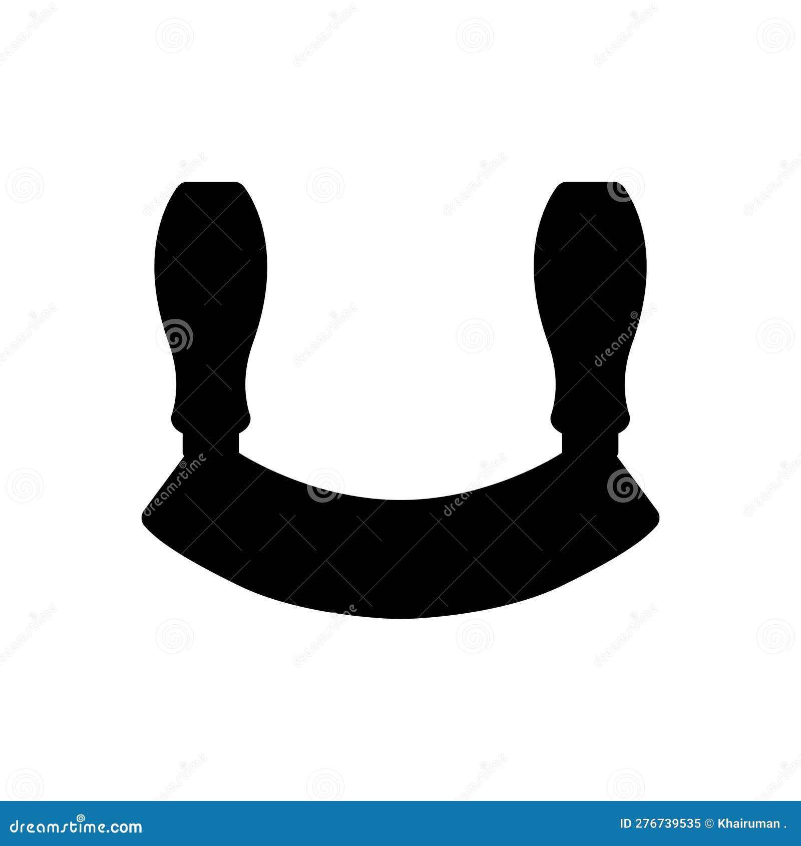 Two Handle Knife Silhouette. Black and White Icon Design Element on ...