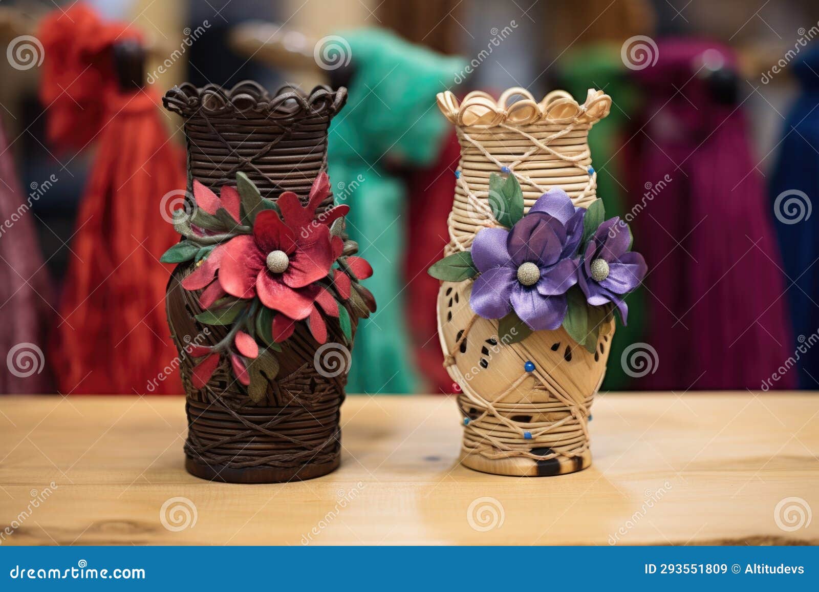 Two Handmade Crafts Demonstrating Individuality Stock Image - Image of ...