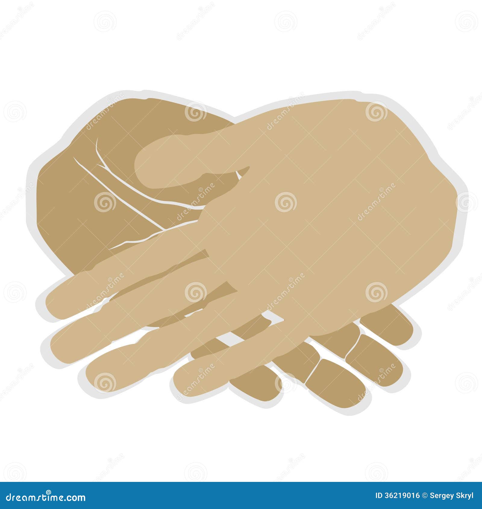 Two hands stock vector. Illustration of white, hand, abstraction - 36219016