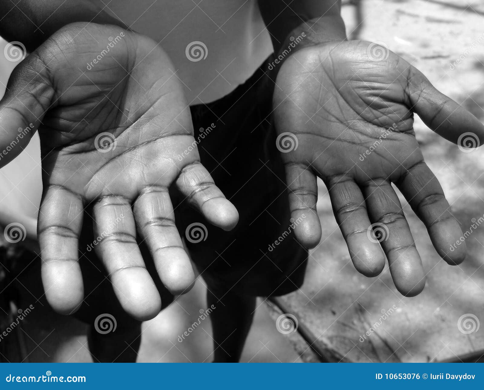 Two Hands of a Black Man Islander Stock Photo - Image of blank, balck ...