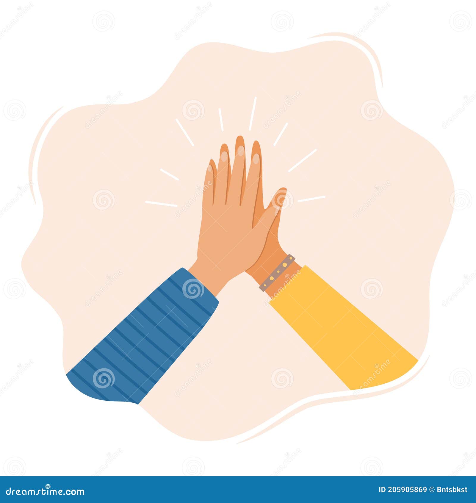 High Five Hands Cartoon